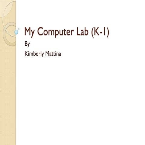 My computer lab | PDF
