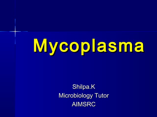 Mycoplasma | PPT