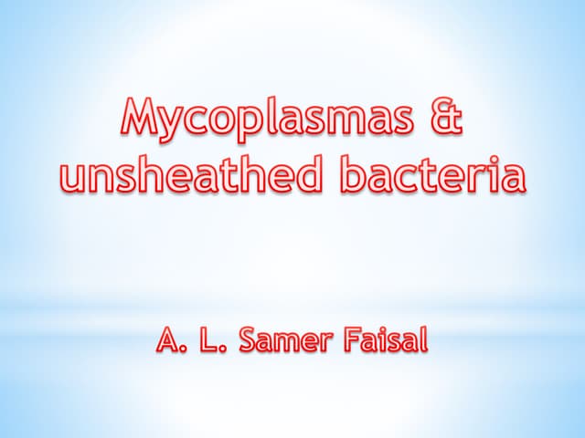 Mycoplasma | PPTX