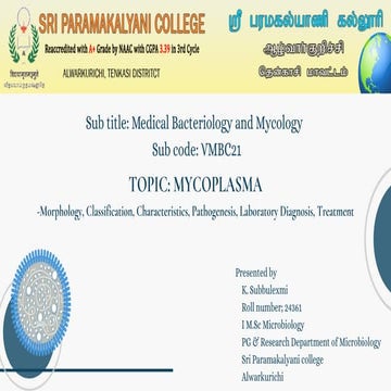 Mycoplasma-Morphology, Classification, Characteristics, Pathogenesis ...