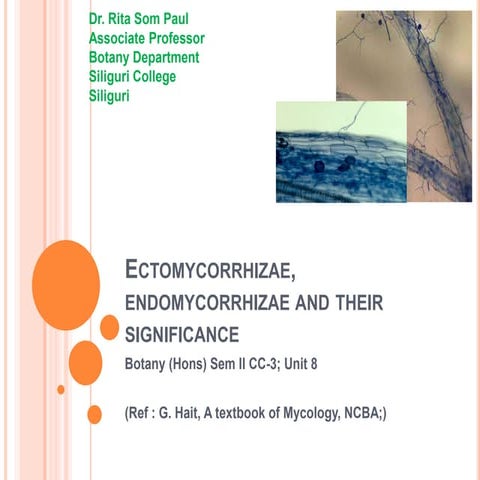 Ecto and endomycorrhizae and their significance | PPTX