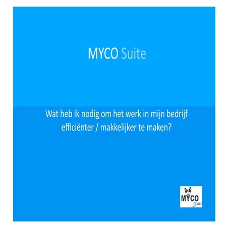 Myco suite nederlands | PDF | Internet | Computing