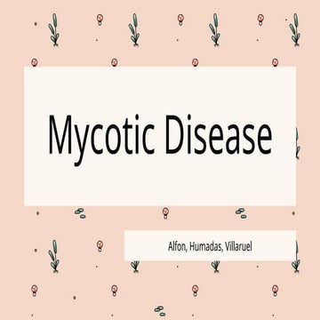 Mycotic Diseases Microbiology Powerpoint | PPTX