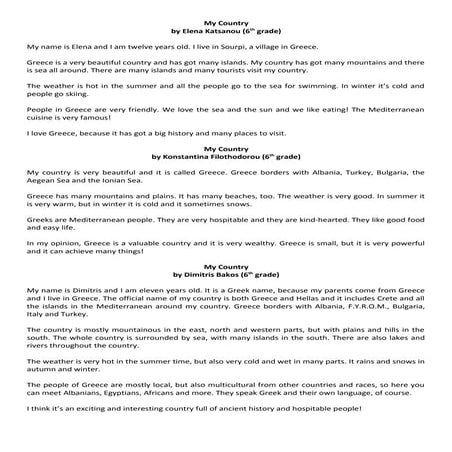 Report Writing - My Country | DOC | Europe Travel | Travel Locations
