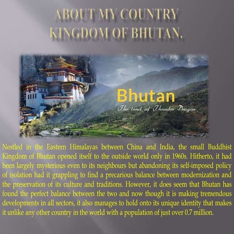 My country bhutan | PPTX