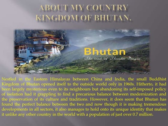 presentation on bhutan | PPT
