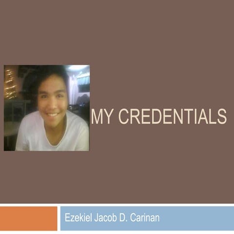 My credentials | PPTX