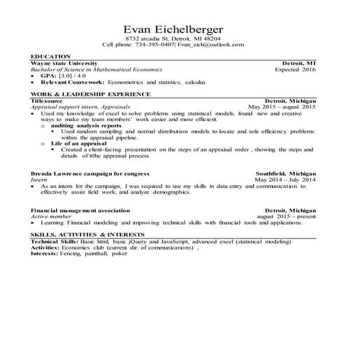 My current resume | PDF