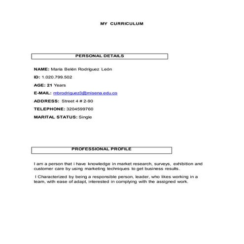 Curriculum Vitae | DOCX