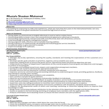 CV | PDF | Hospitality Industry | Industries