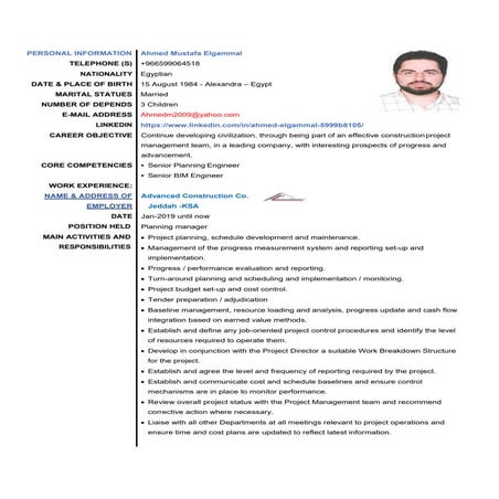 Curriculum Vitae Eng.Mohanad Khalifa- Civil 2011, Cairo University | PDF