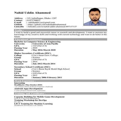 My cv (for job) | PDF