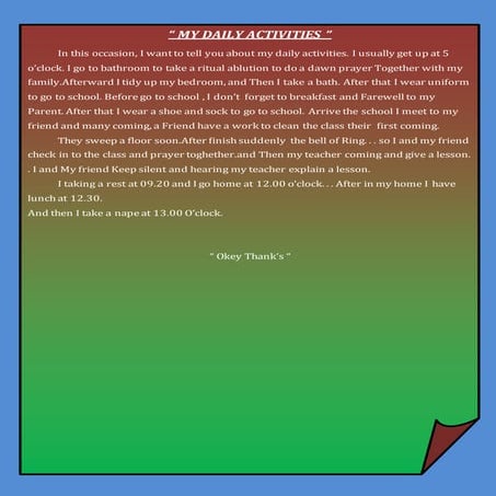 My daily activities ( Elementary School ) | DOCX