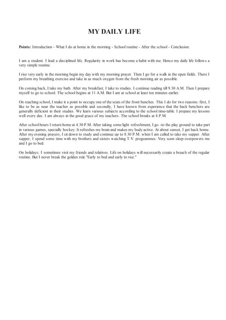 Importance Of Life In My Daily Life Essay | PDF