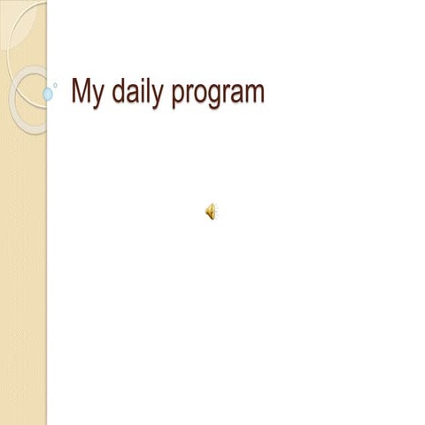 My daily program | PPTX