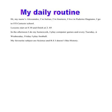 My daily routine | PDF