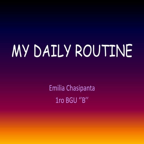 My daily routine | PPT
