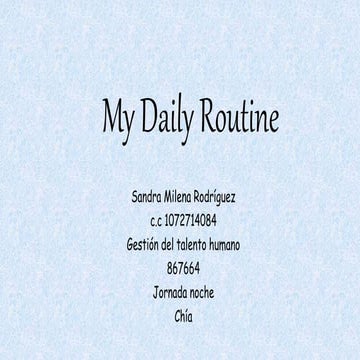 My daily routine | PPTX