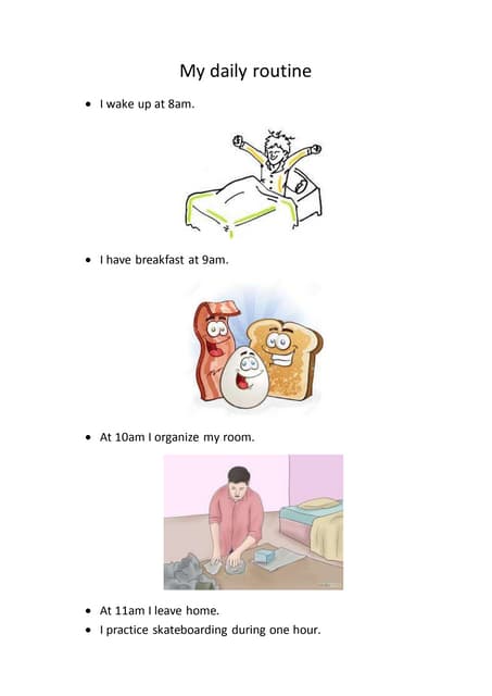 My daily routine. | PPT | College Education | Education