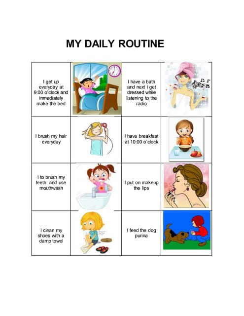 My daily routine | PPTX