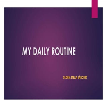My daily routine | PPTX