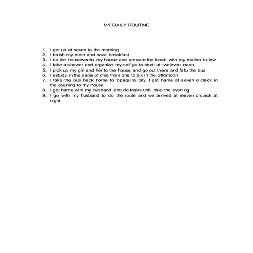 My daily routine english | DOCX