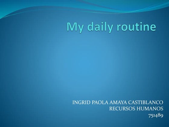Daily Routines | PPT