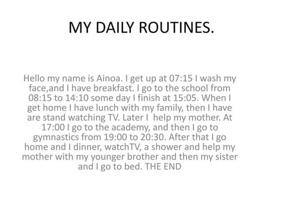 My daily routine Sandra torres | PPT