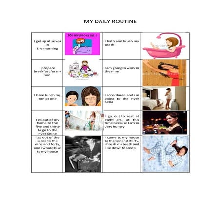 My daily routine vicky | PDF