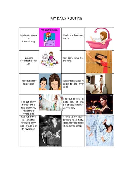 My daily routine | PDF