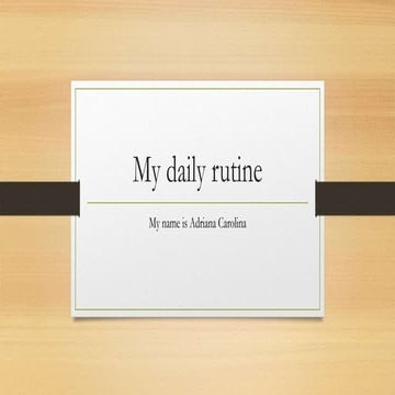 My daily rutine | PPTX