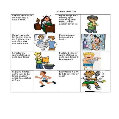 My daily routine | DOCX