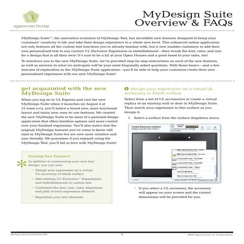 My design suite faq fonts and colours | PDF