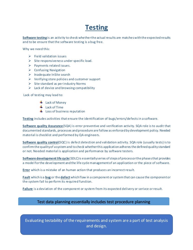 How To Write A Software Test Plan