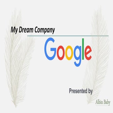 My dream company project | PPTX