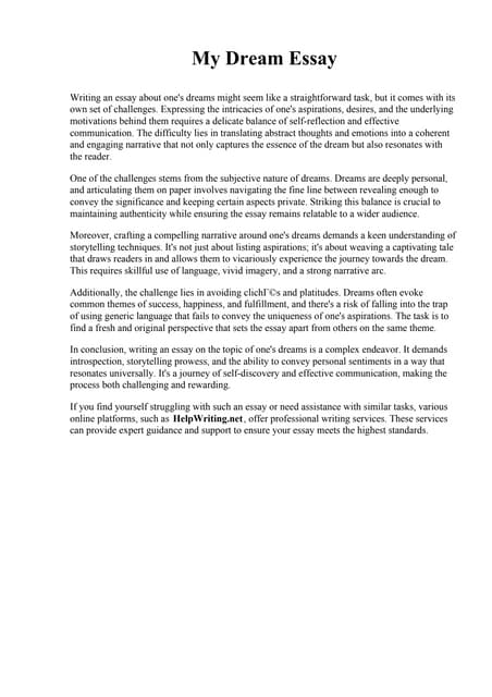 A Dream Essay Writing.pdf