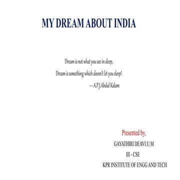 My dream india final | PPTX