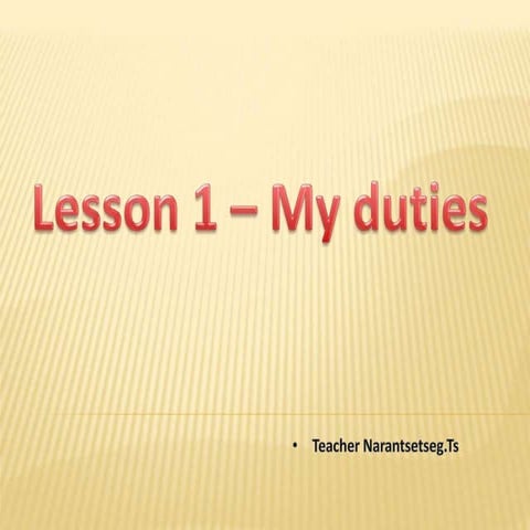 My duties | PPTX