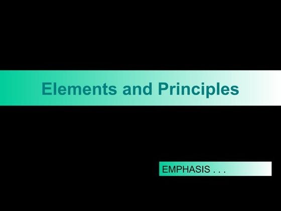 Chapter 3 emphasis and focal point | PPT | Photography | Arts and Crafts
