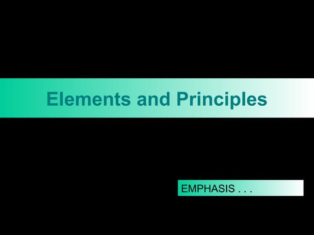 Chapter 3 emphasis and focal point | PPT