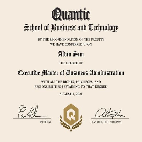 Executive MBA Certificate | PPT