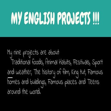 My english projects !!! | PPT