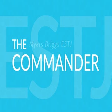 ESTJ - The Commander | PPT