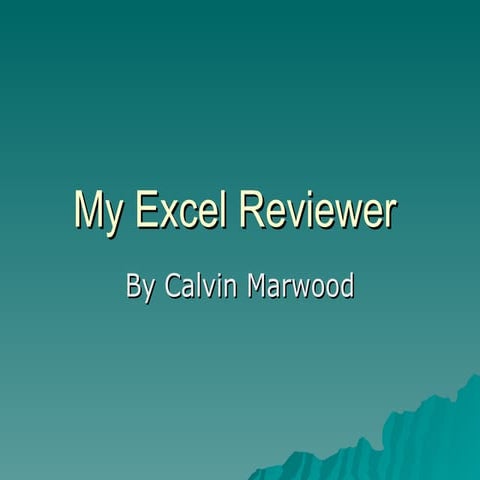 My excel reviewer(marwood) | PPT
