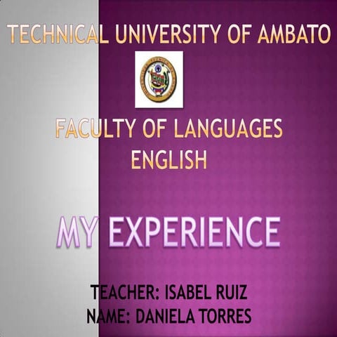 My experience | PPT