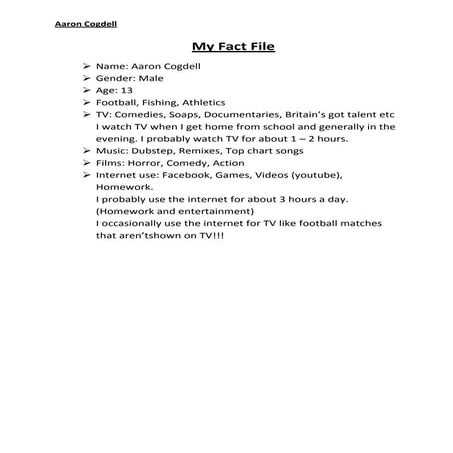 My fact file | PDF