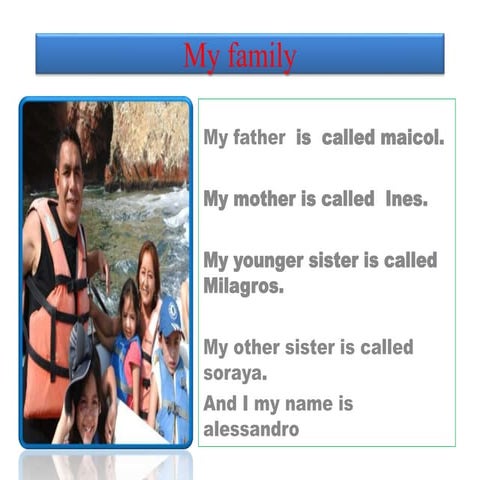 Meet my family | PPTX
