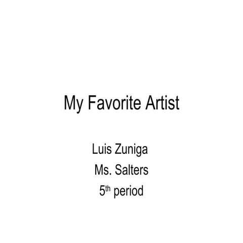 My favorite artist | PPT