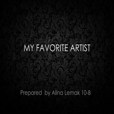 My favorite artist | PPTX