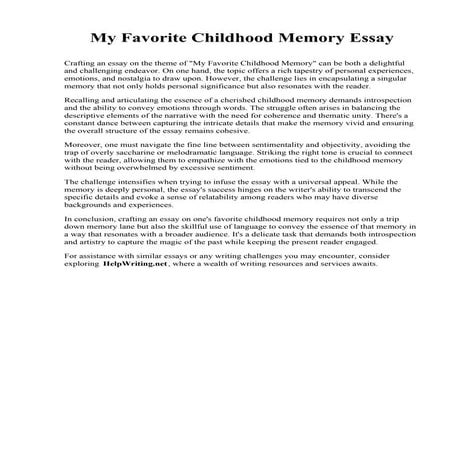 My Favorite Childhood Memory Essay.pdf